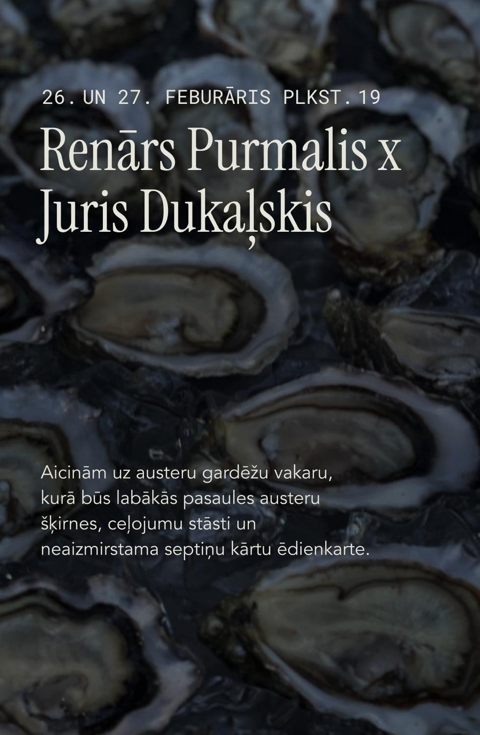 Austeru vakariņas ar Renāru Purmali - Pavāru māja Līgatnē